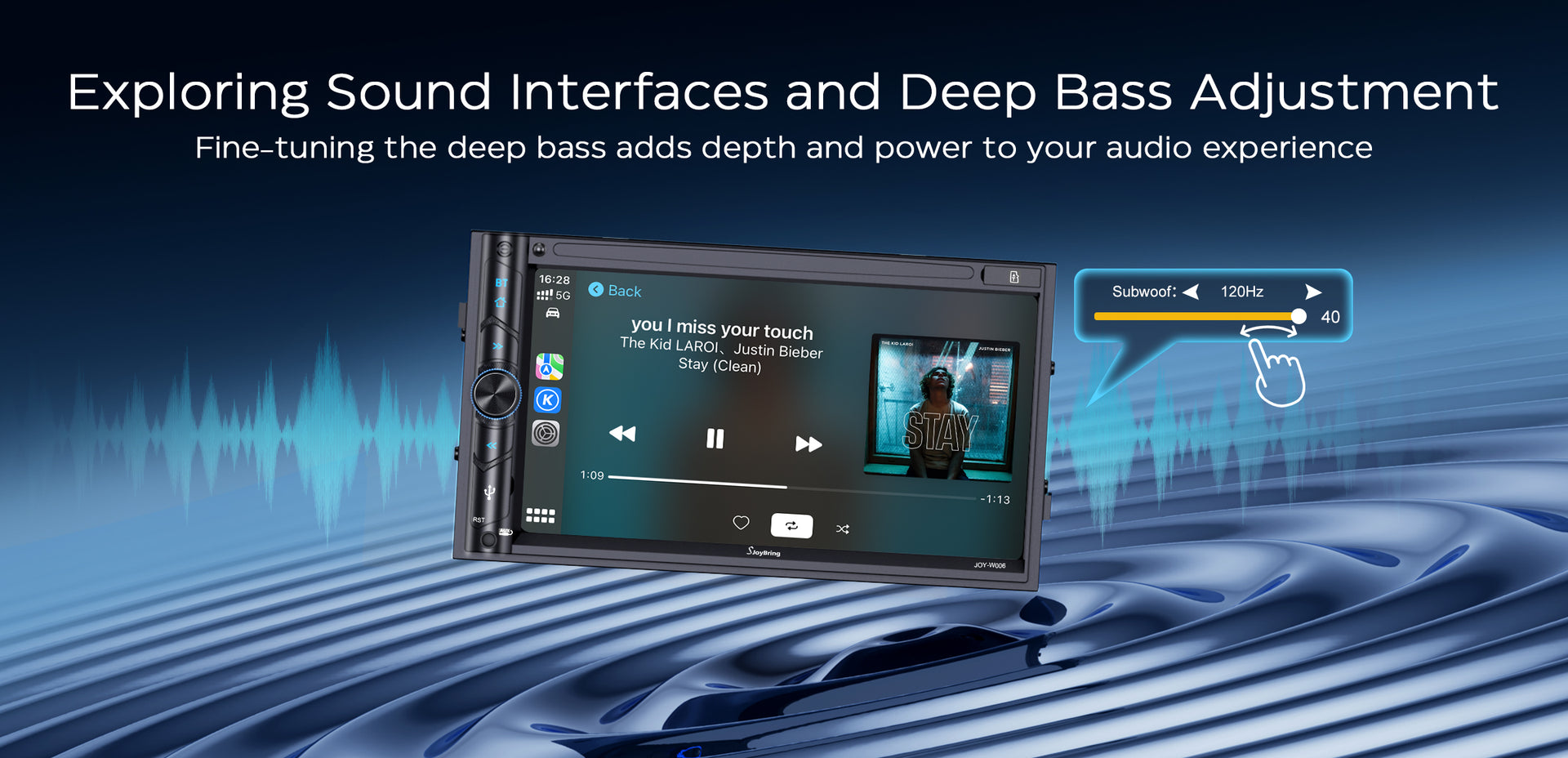 JOY-W006 - Double Din Car Stereo with Wireless Apple Carplay, Android – SJoyBring